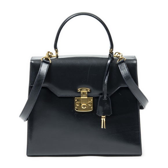 Gucci | Bags | Gucci Vintage Push Lock Top Handle | Poshmark